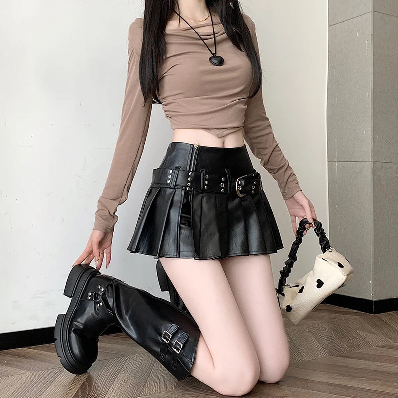 Harajuku 2000s Emo Mini Skirt - Dark Tiger